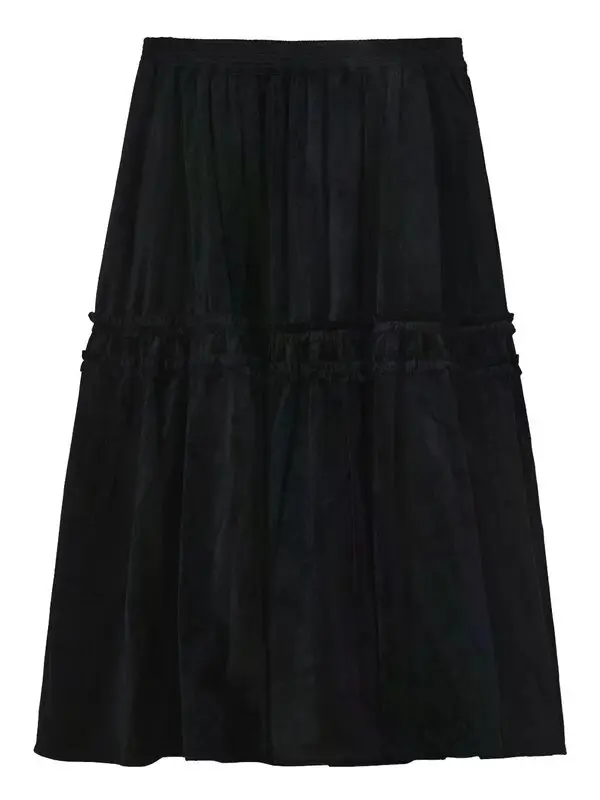 TOUT A COUP Ruffled Skirt - Black