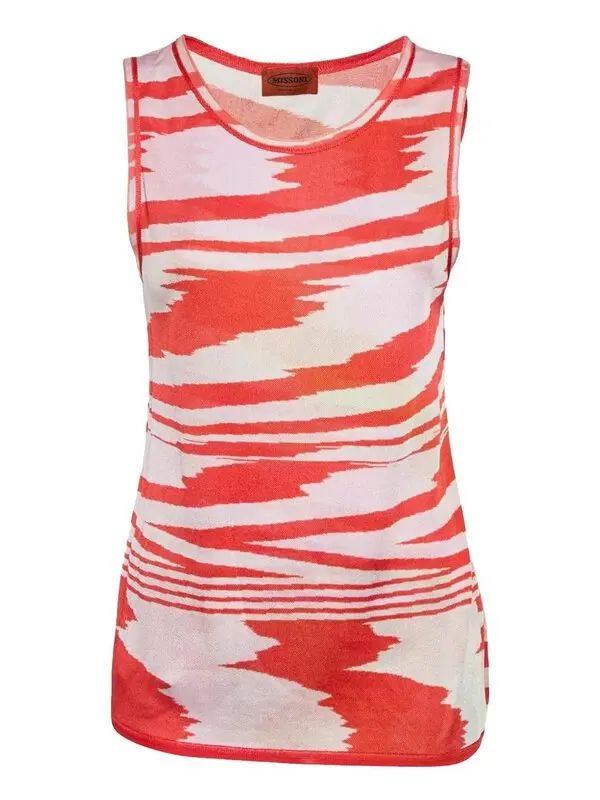 Missoni Knit Tank Top - Red