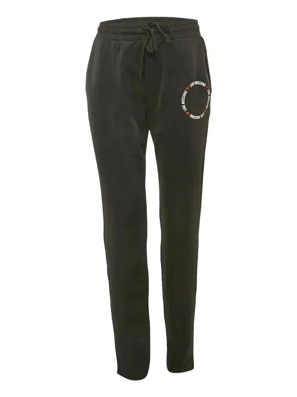 Moschino Logo-print Jersey Trousers - Black