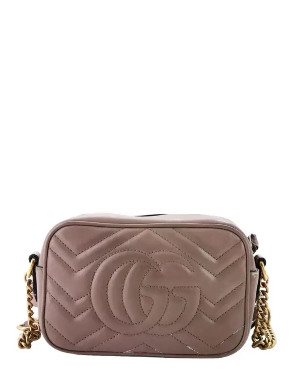 Gucci Gg Marmont Matelassé Leather Mini Crossbody Bag - Neutrals