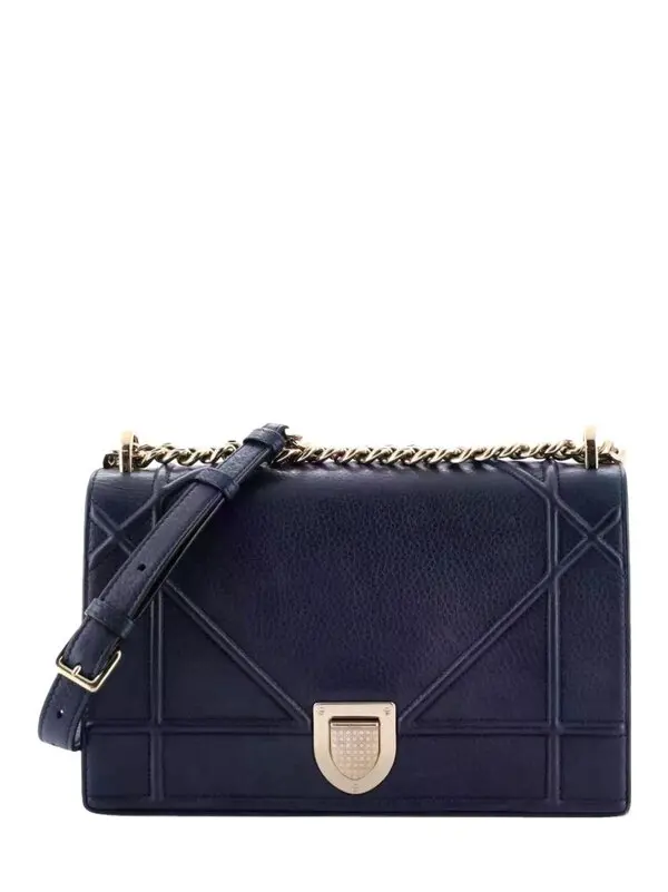 Dior Diorama Flap Bag Grained Calfskin Medium - Blue
