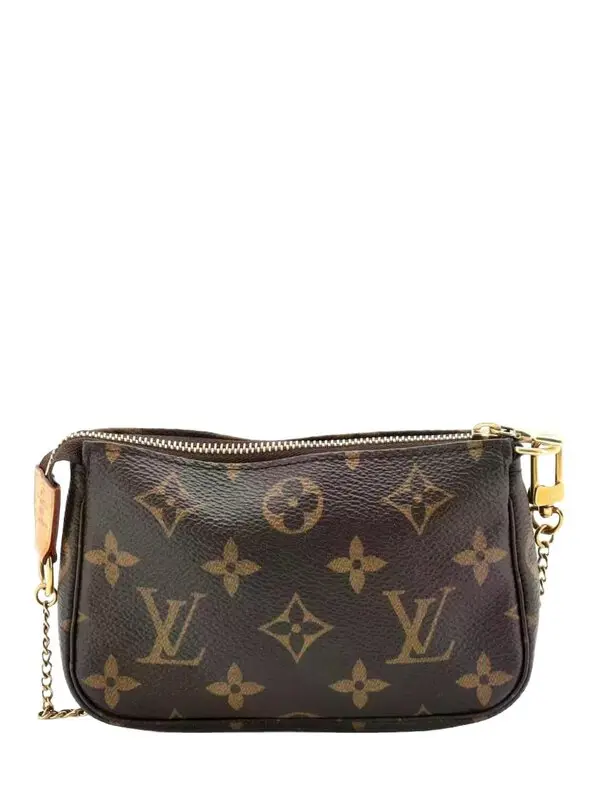 LOUIS VUITTON Pochette Accessoires Monogram Canvas Mini Clutch - Brown