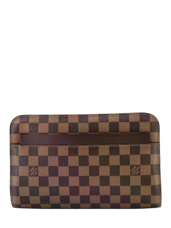 LOUIS VUITTON Pochette Saint Louis Damier Clutches - Brown