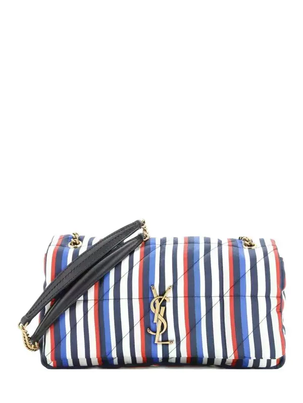 Saint Laurent Jamie Flap Bag Quilted Printed Silk Medium - Multicolour