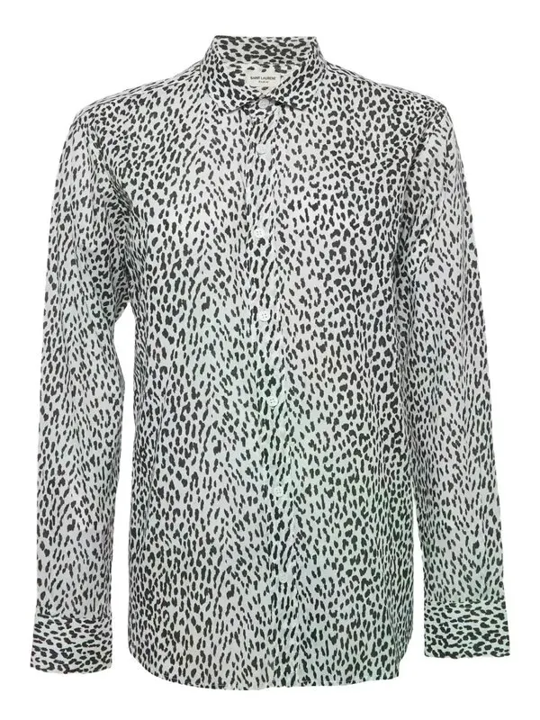 Saint Laurent Baby Cat-print Shirt - White