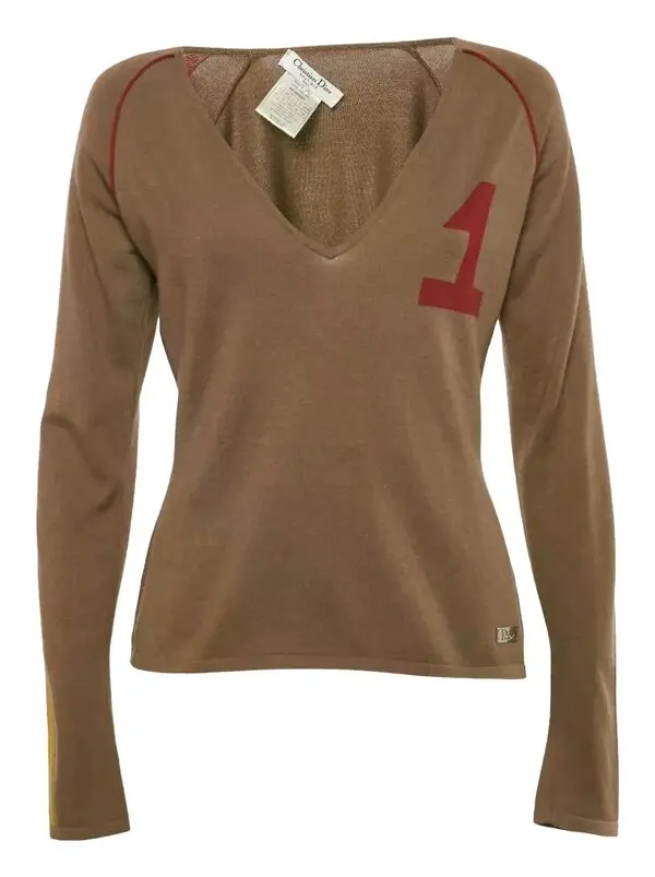 Dior John Galliano V-neck Sweater - Brown