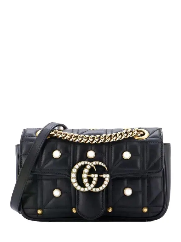 Gucci Gg Marmont Mini Flap Bag - Black