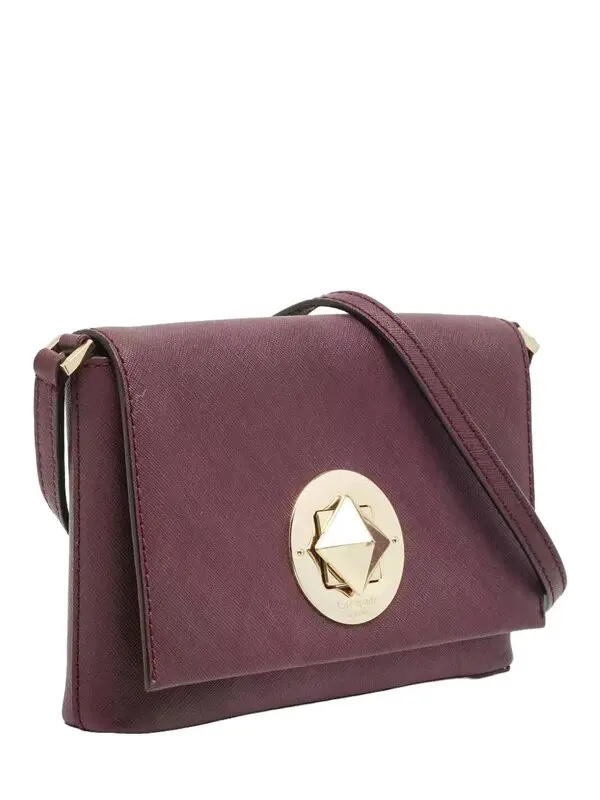 Kate Spade New York Saffiano Leather Cross Body Bag - Purple