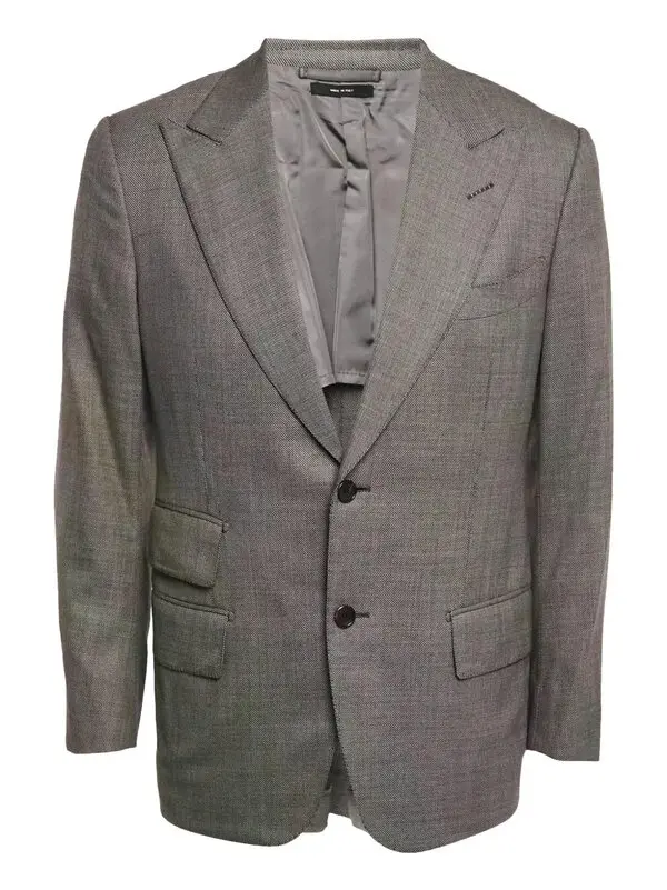 TOM FORD Flap-pocket Wool Blazer - Grey