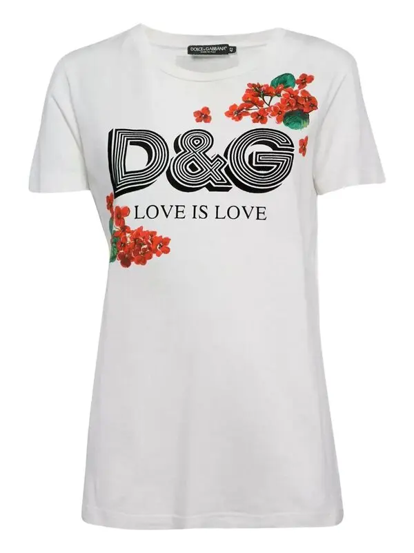 Dolce & Gabbana Logo-print Cotton T-shirt - White