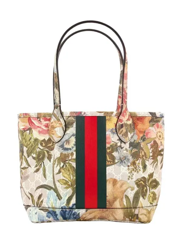Gucci Ophidia Water Flora Gg Coated Canvas Medium Tote Bag - Multicolour