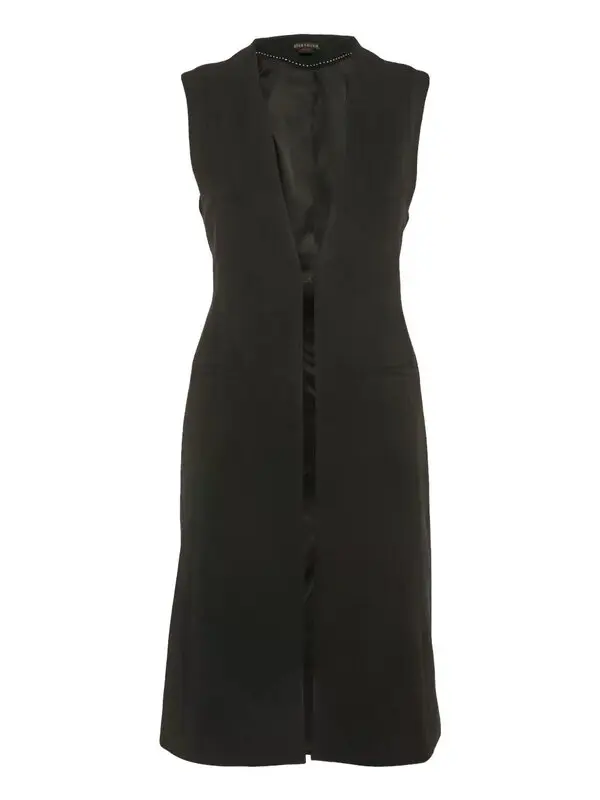 Alice + Olivia Sleeveless Crepe Coat - Black