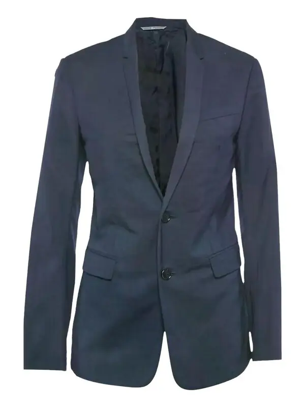 Dior Two-button Wool Blazer - Blue