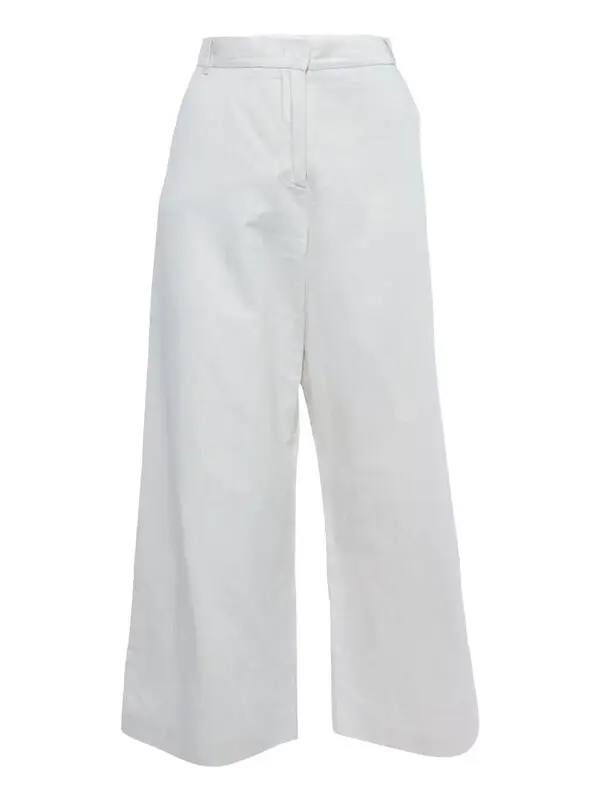 Max Mara Cotton Gabardine Trousers - White