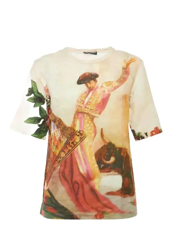Dolce & Gabbana Bullfighter-print T-shirt - Pink