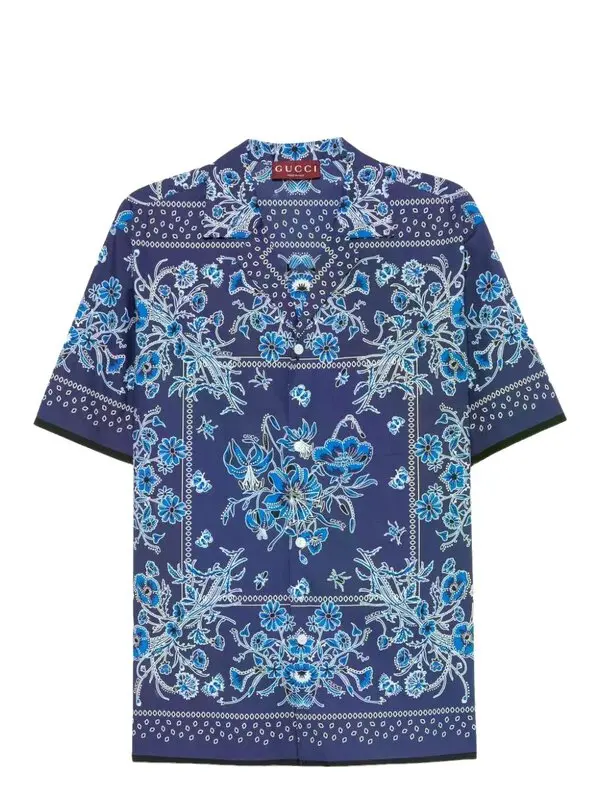 Gucci Bandana-print Shirt - Blue