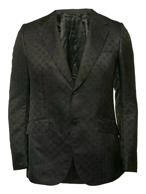 Gucci Horsebit Jacquard Blazer - Black
