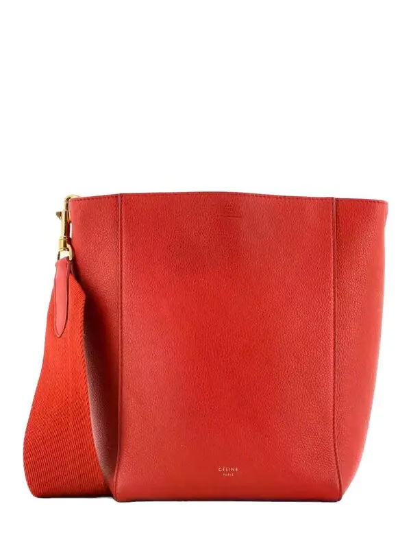 Celine Sangle Seau Small Shoulder Bag Calfskin - Red
