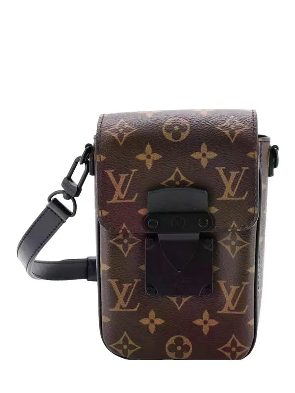 LOUIS VUITTON S Lock Vertical Wearable Wallet Macassar Monogram Canvas Crossbody Bag - Brown