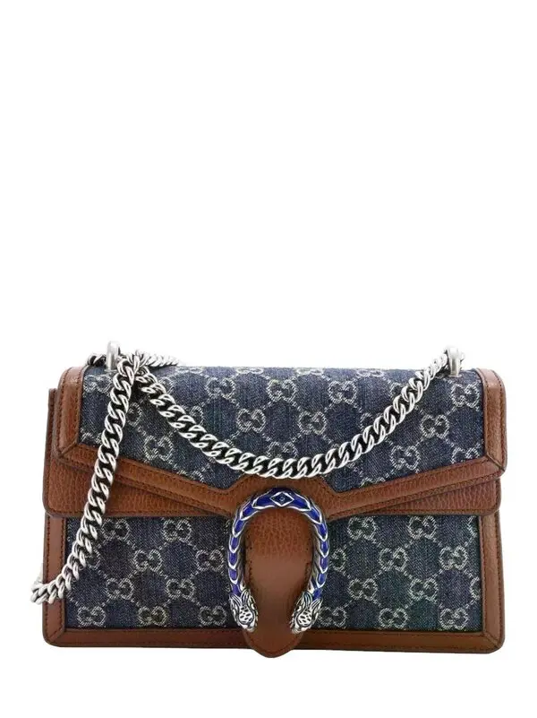 Gucci Dionysus Gg Denim Small Shoulder Bag - Blue