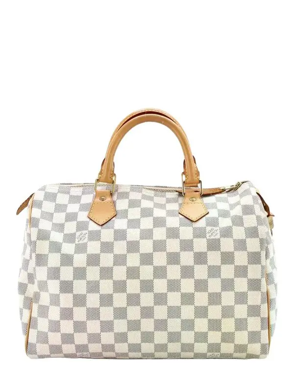 LOUIS VUITTON Damier 30 Satchel - White