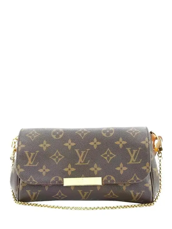 LOUIS VUITTON Favorite Handbag Monogram Canvas Pm Clutch Bag - Brown