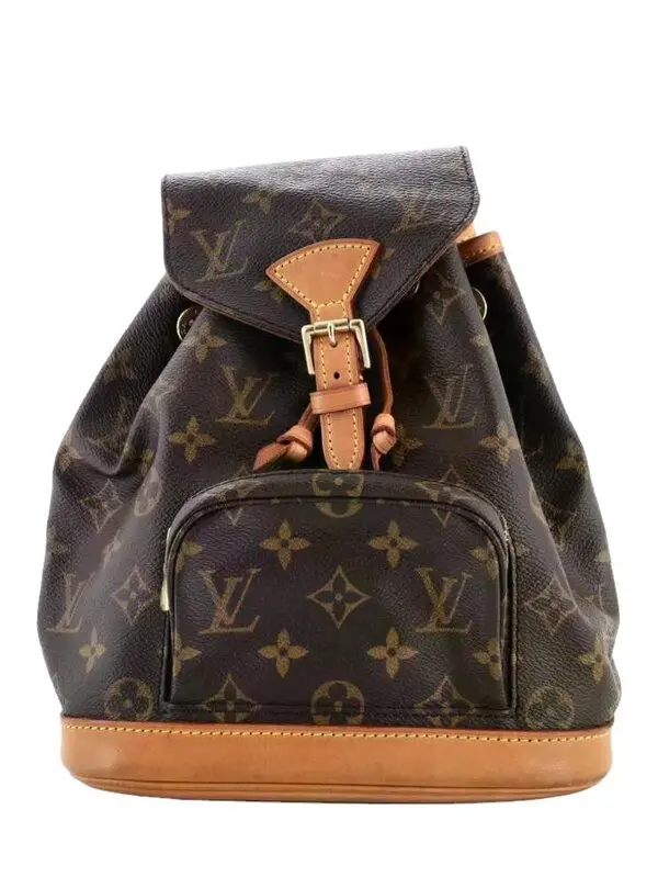 LOUIS VUITTON Vintage Montsouris Monogram Canvas Pm Backpack - Brown