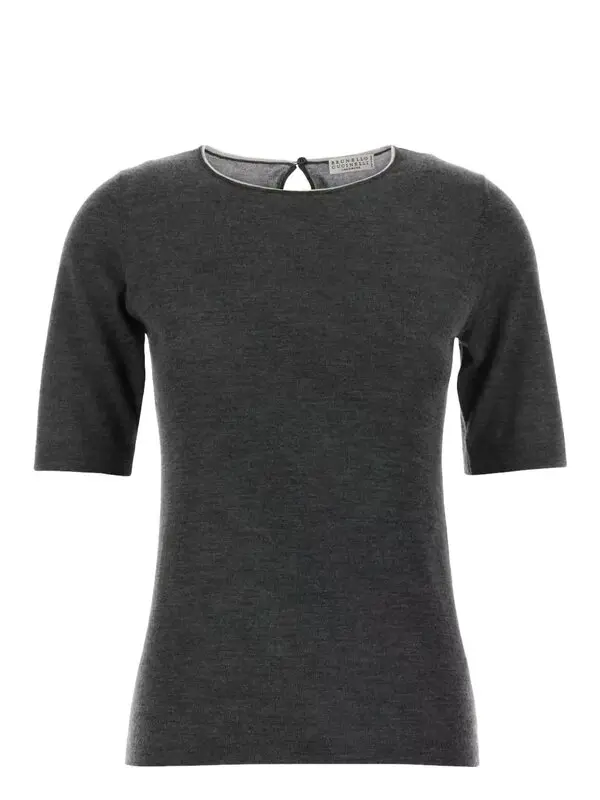 Brunello Cucinelli Cashmere T-shirt - Grey