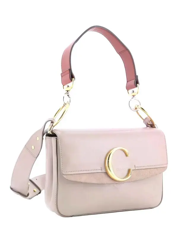 Chloé Double Carry Leather Small Crossbody Bag - Neutrals