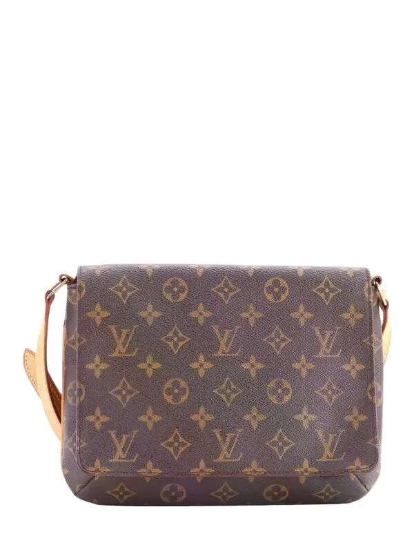 LOUIS VUITTON Musette Tango Handbag Monogram Canvas - Brown