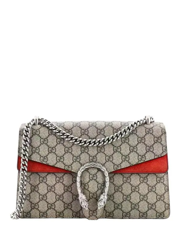 Gucci Dionysus Small Shoulder Bag Gg Coated Canvas - Brown