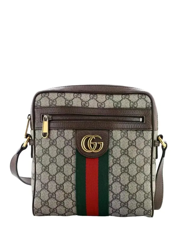 Gucci Ophidia Medium Crossbody Bag Gg Coated Canvas - Brown