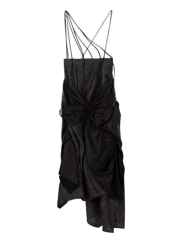 Yohji Yamamoto Ruched Midi Skirt - Black