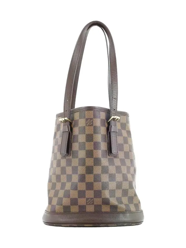 LOUIS VUITTON Marais Damier Bucket Bag - Brown