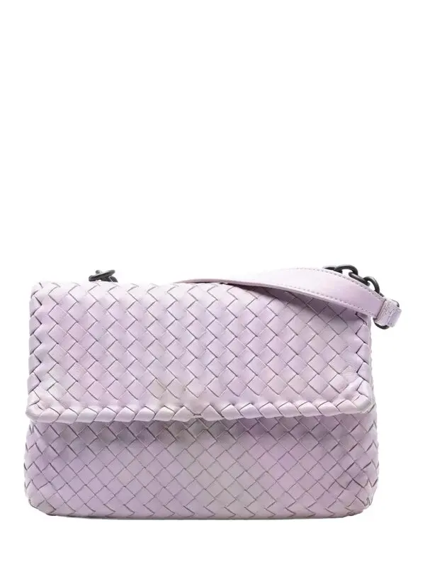 Bottega Veneta Small Nappa Intrecciato Olimpia Shoulder Bag - Purple