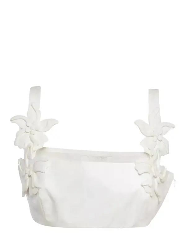Valentino Garavani Floral-appliqué Top - White