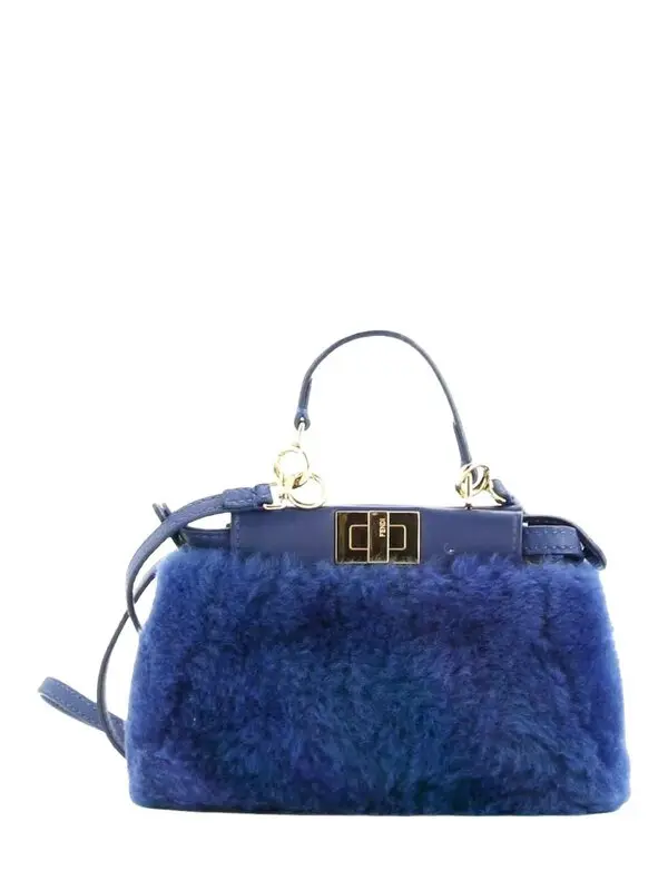 Fendi Peekaboo Micro Satchel - Blue