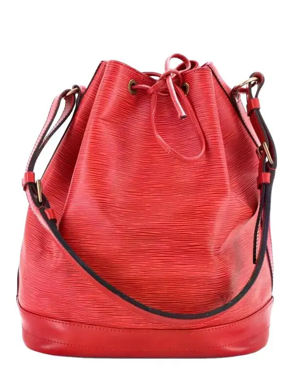 LOUIS VUITTON Noe Handbag Epi Leather Large Bucket Bag - Red