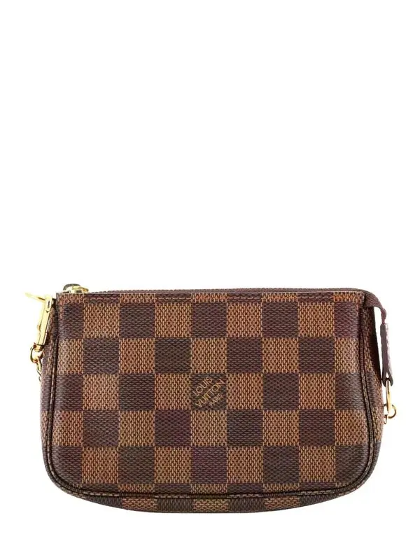 LOUIS VUITTON Pochette Accessoires Damier Mini Clutch - Brown
