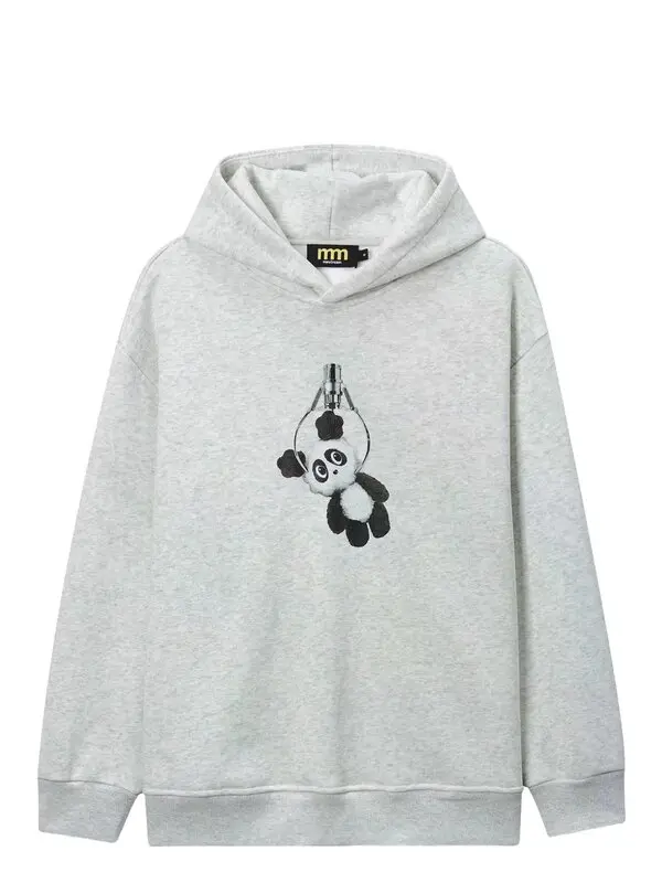 MINI CREAM Hooded Graphic Print Sweater - Grey