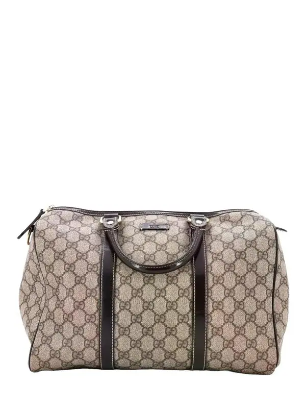 Gucci Joy Boston Bag Gg Coated Canvas Medium - Brown