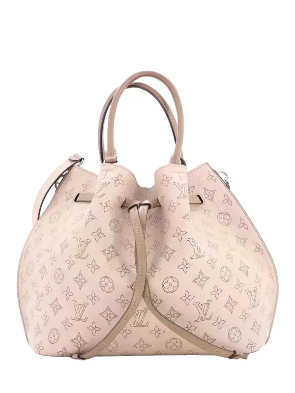 LOUIS VUITTON Girolata Handbag Mahina Leather Tote - Neutrals