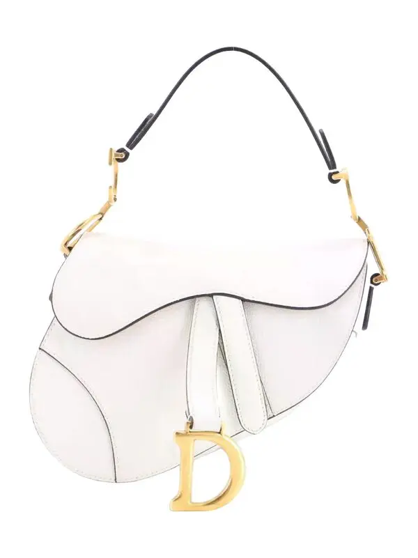 Dior Saddle Mini Shoulder Bag - White