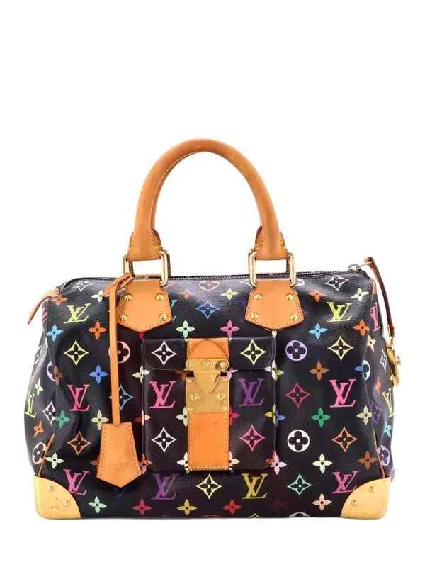 LOUIS VUITTON Speedy Handbag Monogram Multicolor 30 - Black