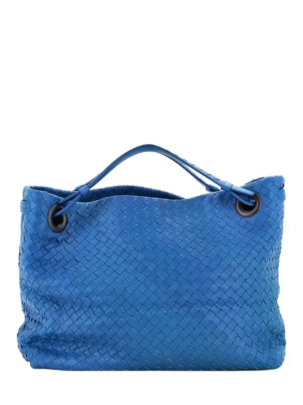 Bottega Veneta Bella Intrecciato Nappa Medium Tote Bag - Blue