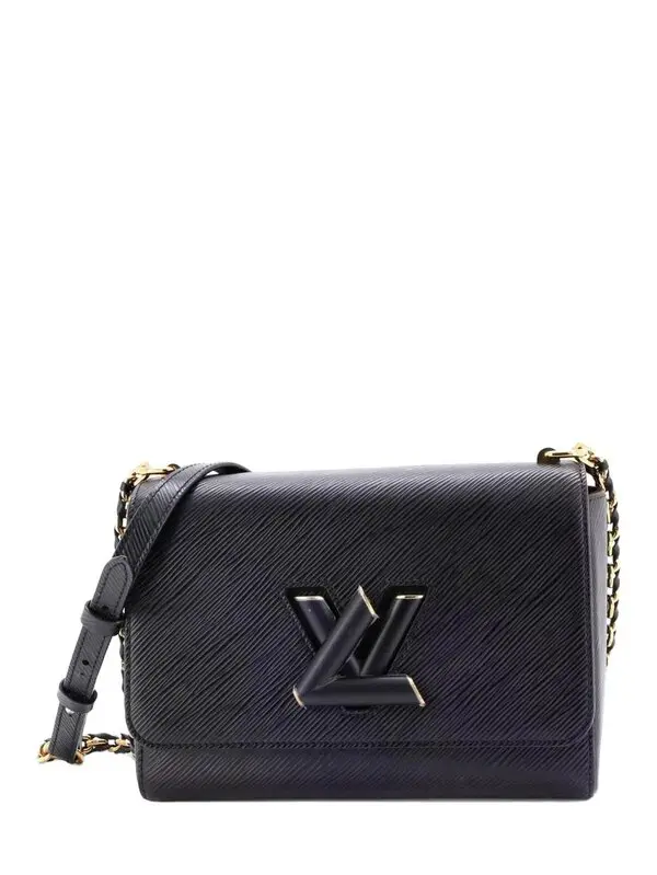 LOUIS VUITTON Braided Chain Twist Bag Epi Leather Mm - Black
