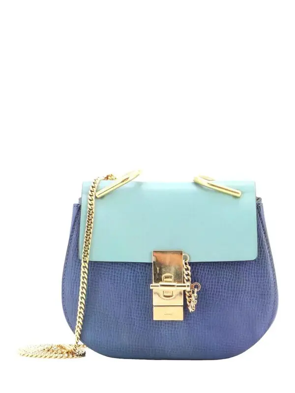 Chloé Drew Leather Mini Crossbody Bag - Blue