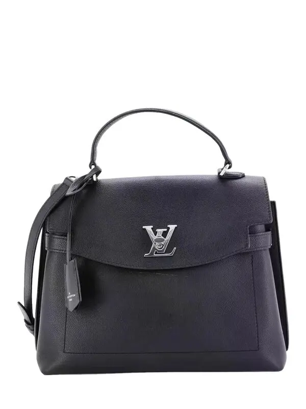LOUIS VUITTON Lockme Ever Handbag Mm Leather Satchel - Black