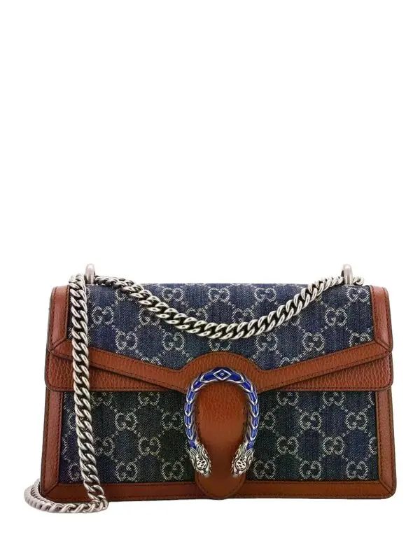 Gucci Dionysus Gg Denim Small Shoulder Bag - Blue