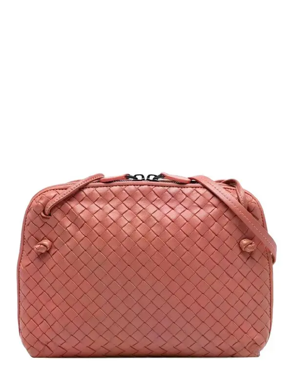 Bottega Veneta 2012-2025 Nappa Intrecciato Nodini Crossbody Bag - Pink